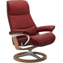 stressless "View" Set, Relaxsessel mit Hocker, mit Signature Base, Gr&ouml;&szlig;e M,Gestell Eiche