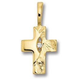 ONE ELEMENT Damen Kettenanh&auml;nger "0.01 ct Diamant Brillant Anh&auml;nger aus 585 Gelbgold", 0,01, Diamanten Gelbgold 585 Gold, gold, Diamanten, Gelbgold