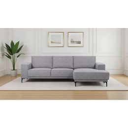 Ecksofa OTTO HOME, B:280cm H:85cm T:152cm, grau, Struktur weich (100% Polyester);Luxus-Microfaser (100% Polyester);Webstoff (100% Polyester),