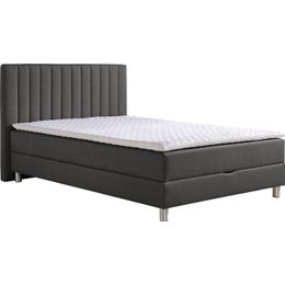 Boxbett Maintal, B:154cm L:206cm, grau, Komplettbetten, mit Bettkasten und Kaltschaum-Topper