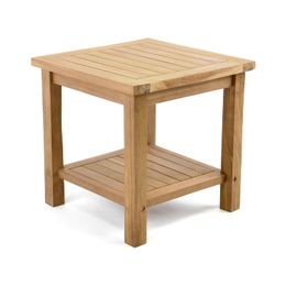 Gartentisch Vcm, braun, Tische, "Beistelltisch Blumenhocker Teakholz behandelt Teak"