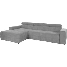 Ecksofa DOMO collection, B:289cm H:80cm T:175cm, grau, Luxus-Microfaser in Antikleder-Optik (100% Polyester);Luxus-Microfaser (100%