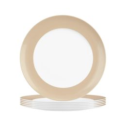 Seltmann Weiden Fr&uuml;hst&uuml;cksteller "Fr&uuml;hst&uuml;cksteller Liberty Pure Colors &oslash; 22,5 cm 6er Set", L:22,6cm, beige, Speiseteller