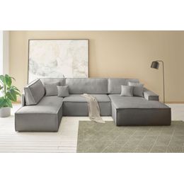 Wohnlandschaft OTTO HOME, B:329cm H:85cm T:195cm, grau, Bezugstoff aus 90% recyceltem Material ;Aqua Clean ;Gramatur 580g/ qm +/- 5%, Sofas,