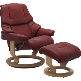stressless Relaxsessel "Reno" Set, Relaxsessel mit Hocker, mit Hocker, mit Classic Base, Gr&ouml;&szlig;e S, M & L, Gestell Eiche