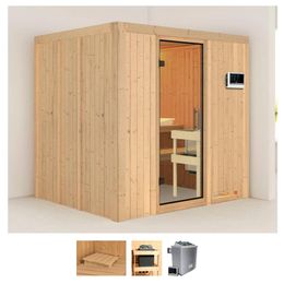 Karibu Sauna "Sodin", Saunaofen, externe Steuerung, 9 kW, beige, Saunen, 9 KW-Ofen mit externer Steuerung