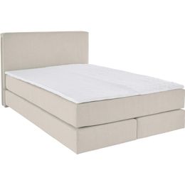 Boxspringbett, B:145cm L:217cm, beige, LeGer Home by Lena Gercke, Komplettbetten, "Zalia erh&auml;ltlich in verschiedenen Breiten, inkl. Toppper",