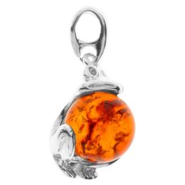 OSTSEE-SCHMUCK Damen Kettenanh&auml;nger "OSTSEE-SCHMUCK Anh&auml;nger Frosch Anh&auml;nger Frosch", 26 x 12mm, Silber 925 (Sterlingsilber), 2,9 g, wei&szlig;, Silber 925
