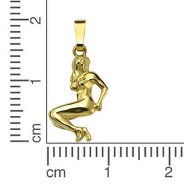 Vivance Damen Kette mit Anh&auml;nger "585/- Gelbgold glanz", 1,8cm, Gold, L: 2 B: 15mm, gelb, Gold, B:15mm, Halsketten