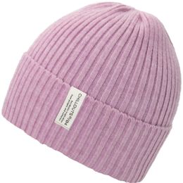 Chillouts Damen Beanie "Tomke Hat", pink, mehrfarbig, Feinstrick, Materialmix, M&uuml;tzen, hochwertige Rippstrickbeanie