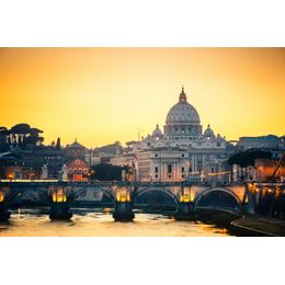 papermoon Fototapete "St. Peters Cathedral in Rome", B/L: 4m x 2,6m, Bahnen: 8 Stk., bunt, Tapeten