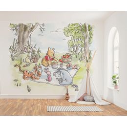 Komar Kindertapete "Disney Winnie the Pooh Nice for Picnics", B/L: 300mm, Rollen:, bunt, Tapeten