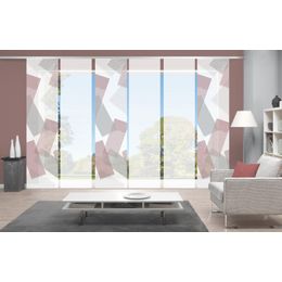 Schiebegardine Vision, B:60cm H:260cm, rot, Polyester, Wohnzimmer, Gardinen, "NAYAH", SET,SCHIEBEVORHANG,BAMBUS,DIGITALDRUCK