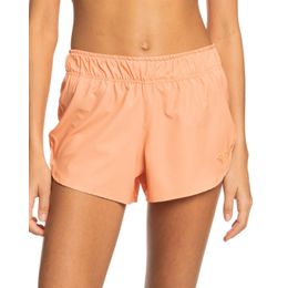 Roxy Damen Funktionsshorts "Move Free", orange, Gr. XL, [Hauptstoff] 90% recyceltes Polyester, 10% Elastan, Hosen