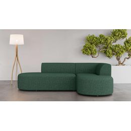 Ecksofa OTTO HOME, B:260cm H:73cm T:170cm, grün, 100% Polyester, Wohnzimmer, Sofas, "Ecksofa Tvinne mit Ottomane links oder rechts bestellbar",