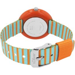 s.Oliver Kinder Quarzuhr, orange, Armbanduhren, Armbanduhr, Kinderuhr, Jungenuhr, Dinosaurier, Geschenkidee