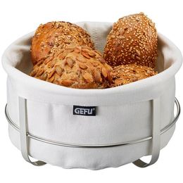 Gefu Brotkorb "BRUNCH", H:11,2cm, wei&szlig;, Lebensmittelaufbewahrungsbeh&auml;lter, f&uuml;r Backwaren. Ideal f&uuml;r Tischdekoration, gem&uuml;tliche Brunch-Momente