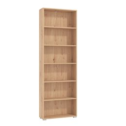 Aktenregal Inosign, B:70cm H:211,5cm T:24,5cm, braun, Regale, "Tomar 6", B&uuml;cherregal mit viel Stauraum, Ma&szlig;e (B/T/H): 70/24,5/211,5 cm
