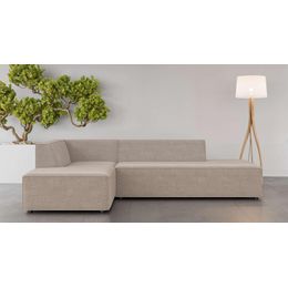 Ecksofa OTTO HOME, B:270cm H:72cm T:180cm, grau, 100% Polyester, Wohnzimmer, Sofas, "Ecksofa Cavan mit Ottomane links oder rechts bestellbar", L-Form