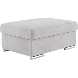 Sit & More Polsterhocker SIT & MORE, B:99cm H:42cm T:65cm, silber, 90% Polyester, 10% Polyamid, Hocker, "Broadway"