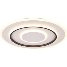 LED Deckenleuchte "JORA, Deckenlampe Schlafzimmer mit Sleep Timer, Nachtlicht, dimmbar", 1, Ø 60cm H: 6cm, 1 Stk., weiß, REALITY LEUCHTEN,