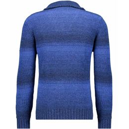 Rundhalspullover Ragman, Herren, Gr. 50, blau gemustert, 980, 100% Baumwolle, Pullover Rundhalspullover