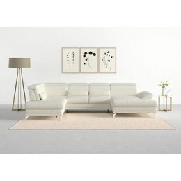 Sit & More Wohnlandschaft SIT & MORE, B:359cm H:87cm T:230cm, wei&szlig;, Sofas, "Cabrio U-Form, B: 359 cm, mit Sitztiefen-, Arm- & Kopfteilverstellung", 3