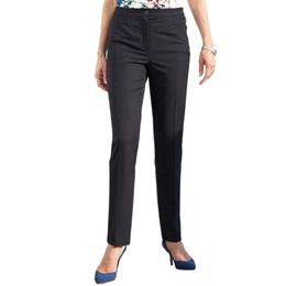 GOLDNER Damen Stretch-Hose "Bequeme Hose ANNA mit B&uuml;gelfalte", blau, Gr. 54, Obermaterial: 72% Polyester PES. 19% Viskose CV. 9% Elasthan EL., Hosen