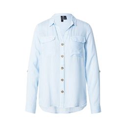 V&eacute;ro Moda VERO MODA Bluse 'VMBUMPY' Damen Gr&ouml;&szlig;e XL hellblau / wei&szlig;