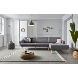 Ecksofa OTTO HOME, B:302cm H:86cm T:178cm, grau, Samtoptik (100% Polyester);Luxus-Microfaser weich (100% Polyester);Struktur (100%