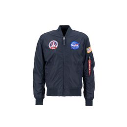 Herren Bomberjacke "MA-1 TT NASA Reversible II", blau, Gr. S, Alpha Industries, Obermaterial: 100% Nylon, Futter: 100% Nylon, Jacken
