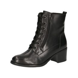 Caprice Damen Schnürstiefelette "Caprice Stiefelette Leder", Gr. 37, schwarz, Leder, Schuhe