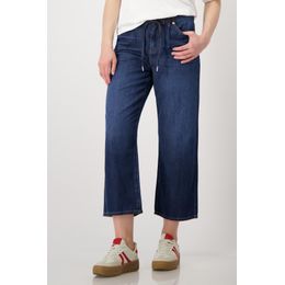 monari Damen Culotte "Hose Lyocell 64cm", blau, Gr. 36, clean, unifarben, Denim/Jeans, Obermaterial: 50% Baumwolle, 40% Lyocell, 10% Modal, Hosen,