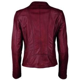 JCC Damen Bikerjacke "6011099-2", rot, Gr. XS, Obermaterial: 100% Lammleder; Lining: 100% Baumwolle; &Auml;rmelfutter: 100% Polyester; Wattierung: 100%