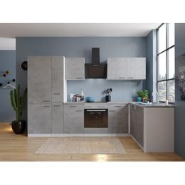 Winkelk&uuml;che respekta, B:310cm H:200cm T:172cm, grau, Komplettk&uuml;chen-Sets, "Malia", Breite 310 cm, 85 cm Arbeitsh&ouml;he, in exklusiver Konfiguration f&uuml;r