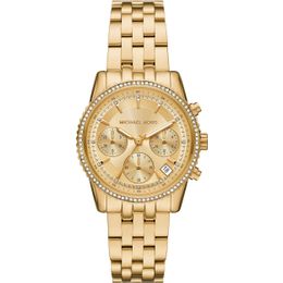 Michael Kors Damen Chronograph "BRYANT", gold, Armbanduhren, Quarzuhr, Armbanduhr, Damenuhr, Edelstahlarmband, analog, Tag