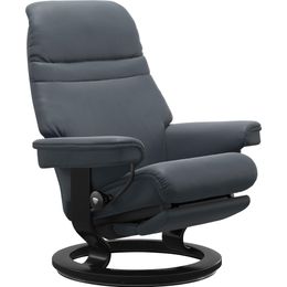 Relaxsessel stressless, B:79cm H:103cm T:78cm, blau, Leder BATICK: BATICK ist ein leicht korrigiertes, durchgef&auml;rbtes und genarbtes M&ouml;belleder, bei