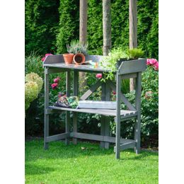 Pflanztisch Dobar, B:85cm H:89cm T:44cm, grau, Garten, Tische, BxTxH: 85x44x89 cm