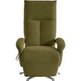 Sit & More TV-Sessel SIT & MORE, B:74cm H:112cm T:82cm, gr&uuml;n, 98%Polyester, 2%Polyamid, Sessel, "Tycoon mit Kopfteilverstellung und 360 Drehfunktion", wahlweise