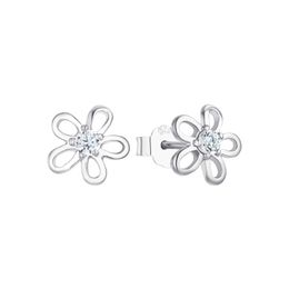 Amor Damen Paar Ohrstecker "Flowers", Silber 925 (Sterlingsilber), bunt, Silber 925 (Sterlingsilber), Ohrringe, mit Zirkonia (synth.)