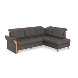 Ecksofa Home Affaire, B:269cm H:92cm T:200cm, grau, Luxus-Microfaser Euphora 100% Polyester, ;Easy Care: 98% Polyester, 2% Polyamid;Luxus-Microfaser