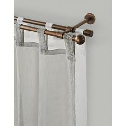 Gardinenstange Garesa, L:420cm &Oslash;:16mm, braun, Metall, Wohnzimmer, Gardinenstangen, "BOLTI", Vorhanggarnitur, verl&auml;ngerbar, Wandmontage, ohne Ringe