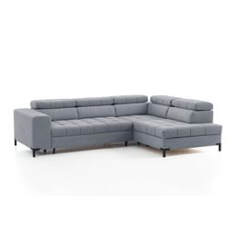 Ecksofa, B:276cm H:75cm T:203cm, silber, exxpo - SOFA FASHION, 100% PES, Wohnzimmer, Sofas, "Bocco, hochwertige Verarbeitung, toller Sitzkomfort,