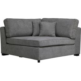 Sofa Home Affaire, B:130cm H:86cm T:130cm, grau, 100% Polyester, Wohnzimmer, Sofas, "Skara XXL", Eckelement zur individuellen