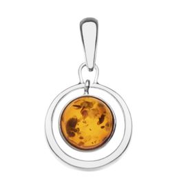 OSTSEE-SCHMUCK Damen Kettenanh&auml;nger "OSTSEE-SCHMUCK Anh&auml;nger Serana Anh&auml;nger Serana", 24x14mm, Silber 925 (Sterlingsilber), 1,6 g, wei&szlig;, Silber 925