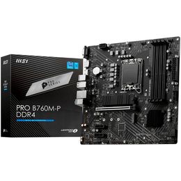 MSI Mainboard "PRO B760M-P DDR4", B:24,38cm T:24,38cm, schwarz, Mainboards