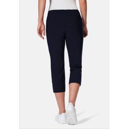STOOKER WOMEN Damen Sporthose "Sport Bermuda Stripe STOOKER WOMEN 7/8 Sporthose", blau, Gr. S, angeraute Sweatware, 95% Polyester, 5% Elasthan,