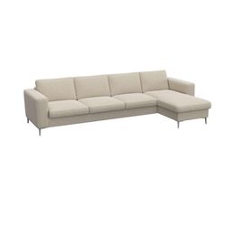 Ecksofa FLEXLUX, B:295cm H:85cm T:159cm, wei&szlig;, Wohnzimmer, Sofas, "Fiore, super Sitzkomfort durch Kaltschaum im Sitz, L-Form", breite Armlehnen, F&uuml;&szlig;e