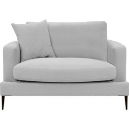 Sessel Home Affaire, B:91cm H:80cm T:97cm, grau, Samtoptik (100% Polyester);Struktur (100% Polyester), Wohnzimmer, Sessel, "Cozy Loungesessel,