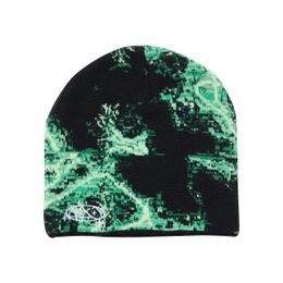 Beanie K1x "K1x K1x Laser Skully", Damen, Gr. onesize, grün, Kunstfaser, Mützen Beanie